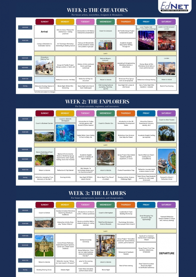 Adcote School UK Summer Camp 2026 (3 Weeks Program) – EdNET